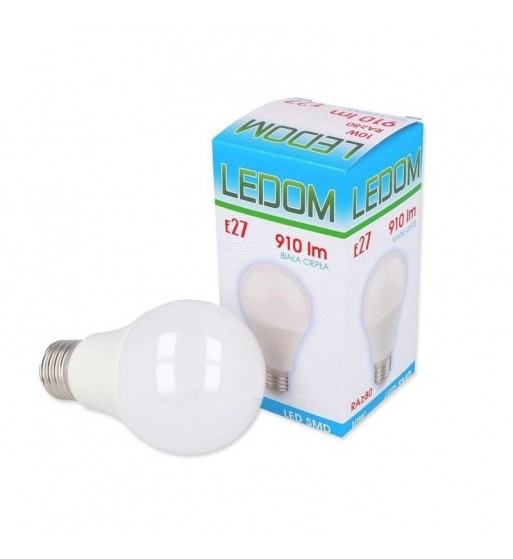 LEDOM A60 E27 10W Varm Hvid LED Pære - 70W Erstatning - RESTLAGER